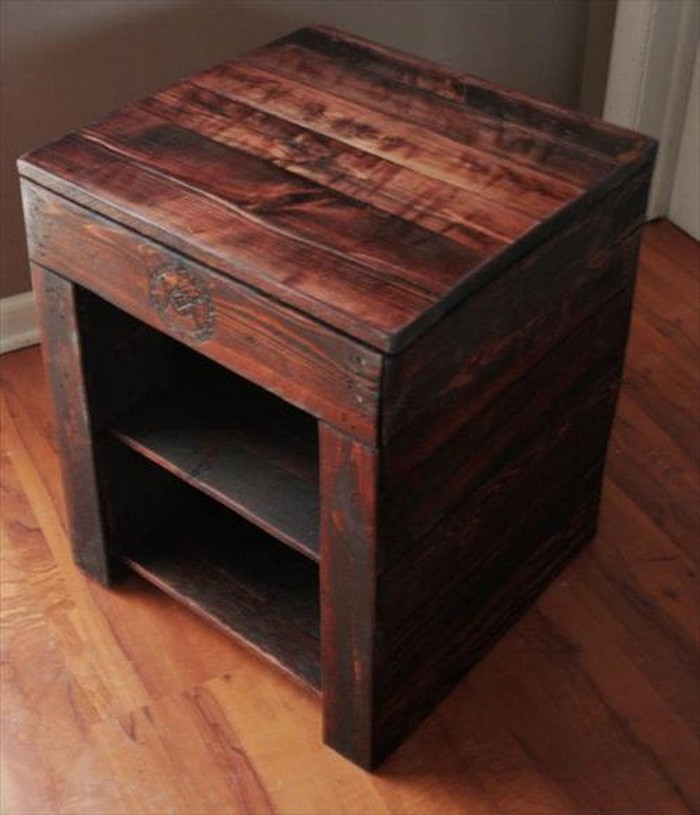 DIY Pallet Wood Side Table Plans – Pallet Wood Projects