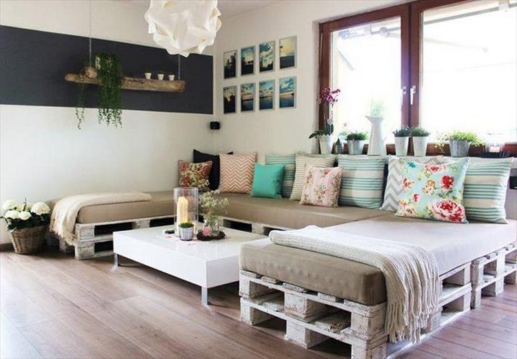 U Shaped Pallet Sofa Ideas – Pallet Wood Projects