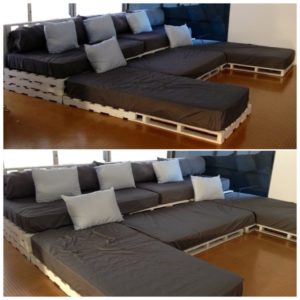U Shaped Pallet Sofa Ideas – Pallet Wood Projects