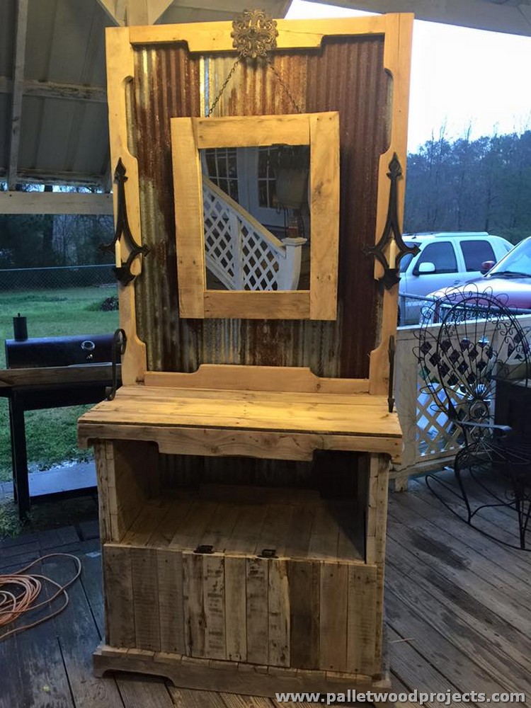 Pallet Dressing Tables with Mirror – Pallet Wood Projects