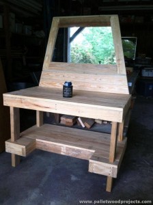 Pallet Dressing Tables with Mirror – Pallet Wood Projects