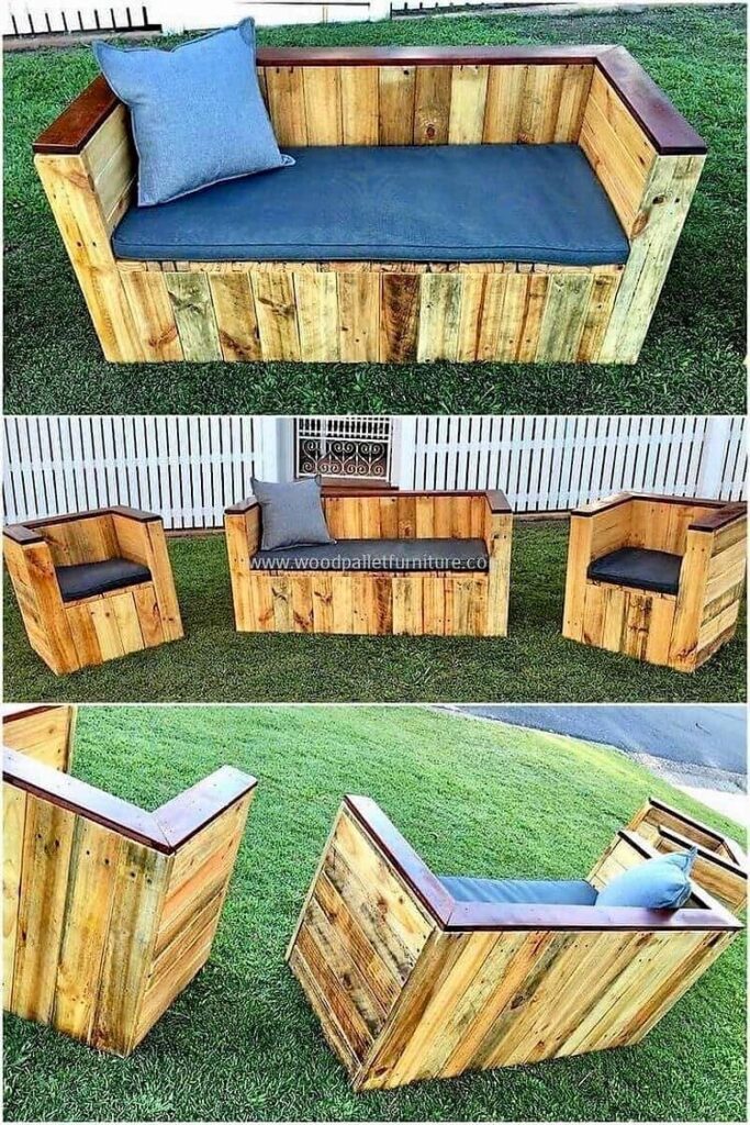 Wooden Pallet Outdoor Bench Plans – Pallet Wood Projects