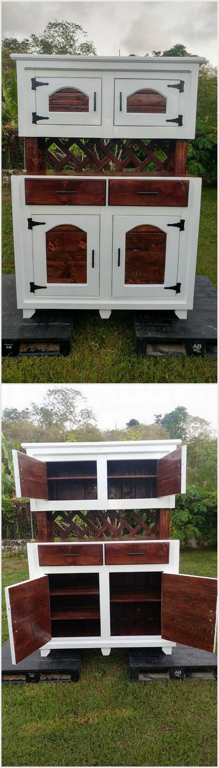 Recycled Wood Pallets Made Hutch – Pallet Wood Projects
