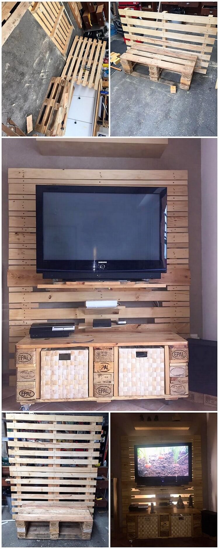 DIY Pallet Entertainment Center: Step by Step Plan – Pallet Wood Projects