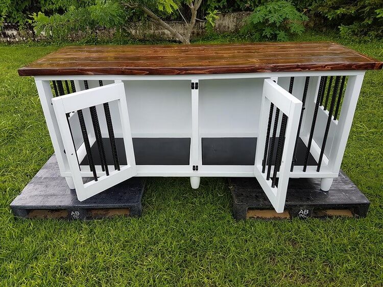Wood Pallets Made Dog Kennel with Rebars – Pallet Wood Projects