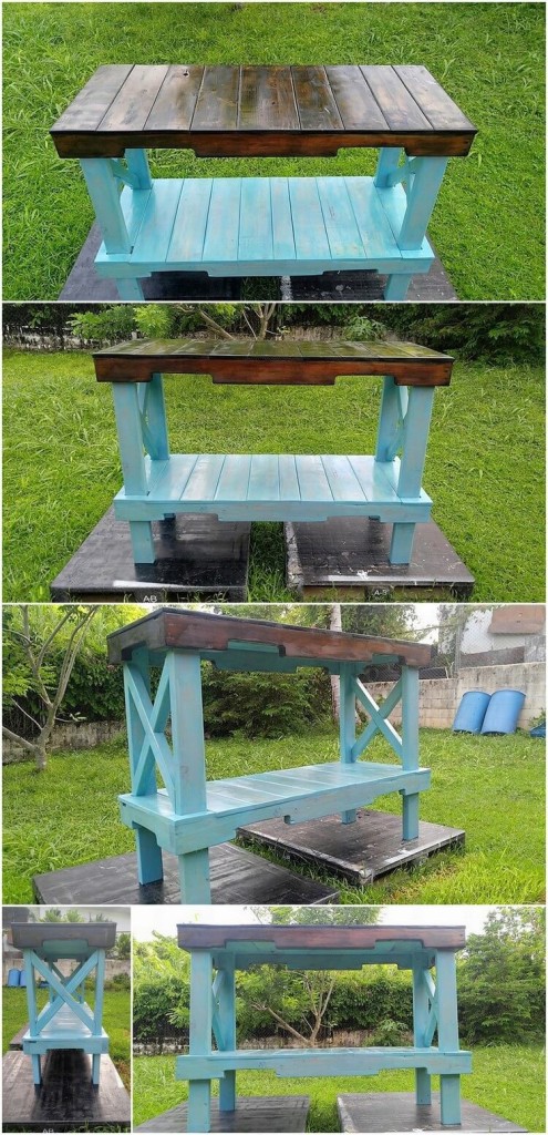 Wood Pallet Laundry Room Rack/Table – Pallet Wood Projects