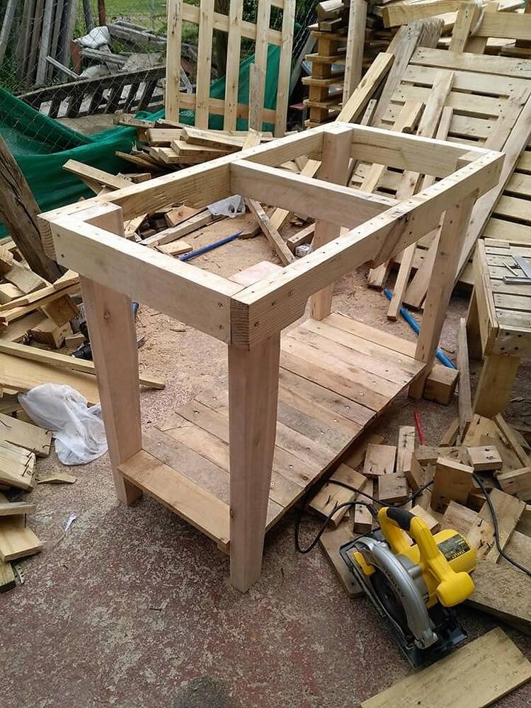 DIY Chevron Pallet Console Table – Step By Step Tutorial – Pallet Wood ...
