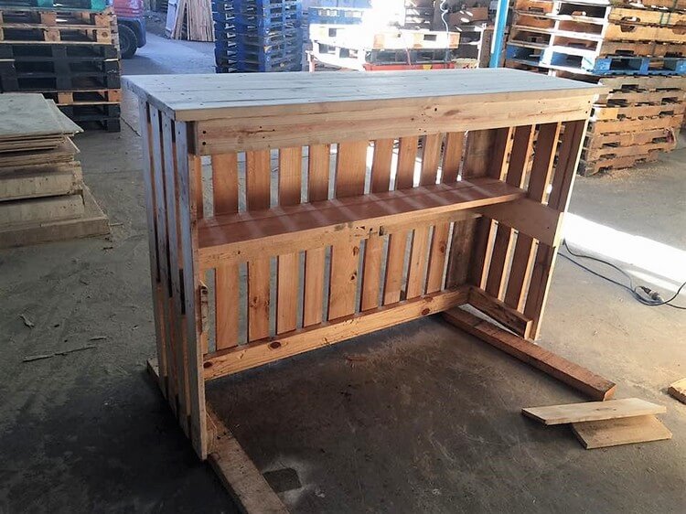 Shipping Wooden Pallet Counter Table – Pallet Wood Projects