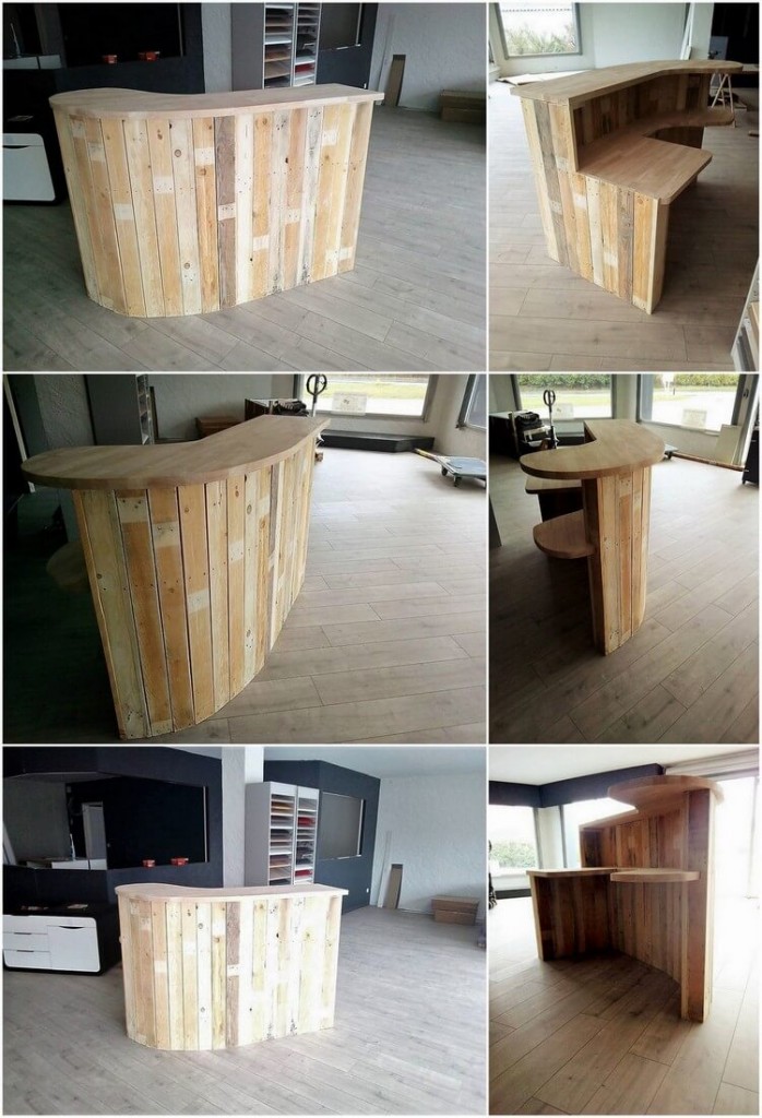 Wood Pallet Shop Counter or Reception Desk – Pallet Wood Projects