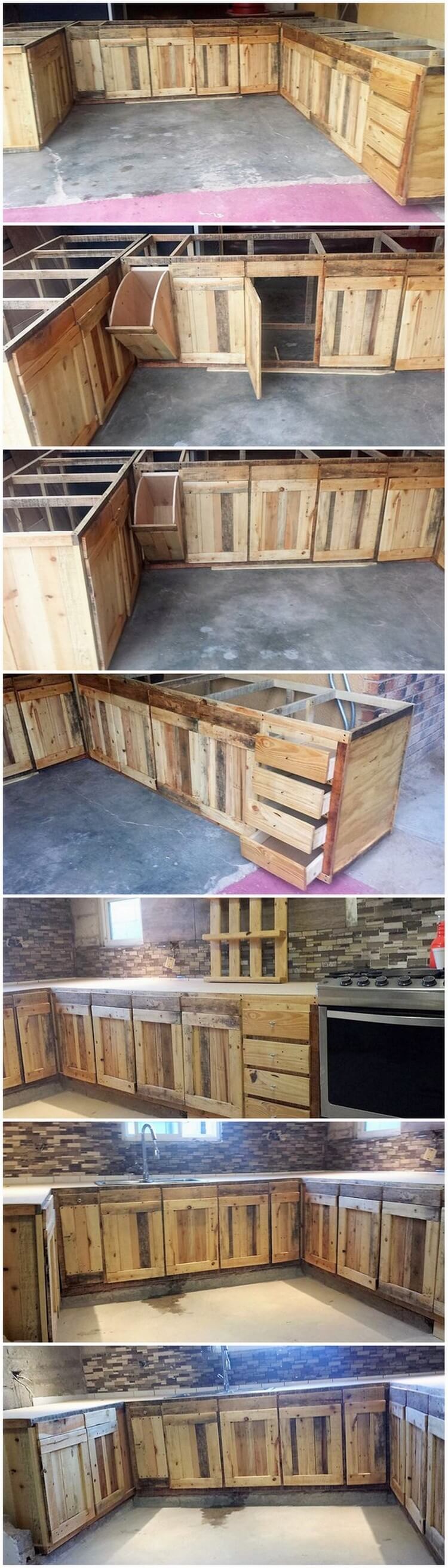DIY Wood Pallet Kitchen Cabinets – Pallet Wood Projects