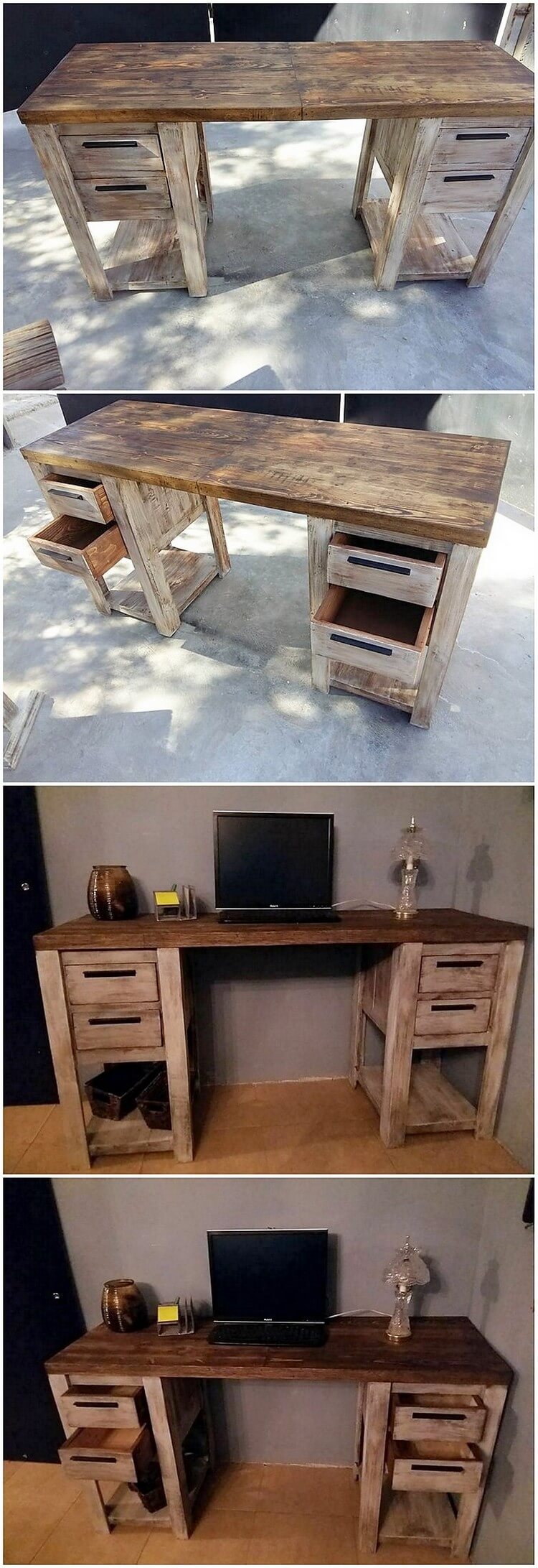 Desktop Made Of Pallet Wood