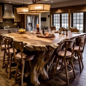 Stunning Wood Log Kitchen Islands: The Epic Centerpiece Your Kitchen ...