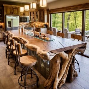 Stunning Wood Log Kitchen Islands: The Epic Centerpiece Your Kitchen ...