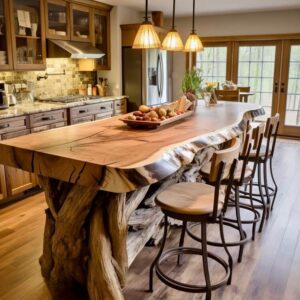 Stunning Wood Log Kitchen Islands: The Epic Centerpiece Your Kitchen ...