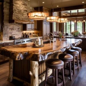 Stunning Wood Log Kitchen Islands: The Epic Centerpiece Your Kitchen ...
